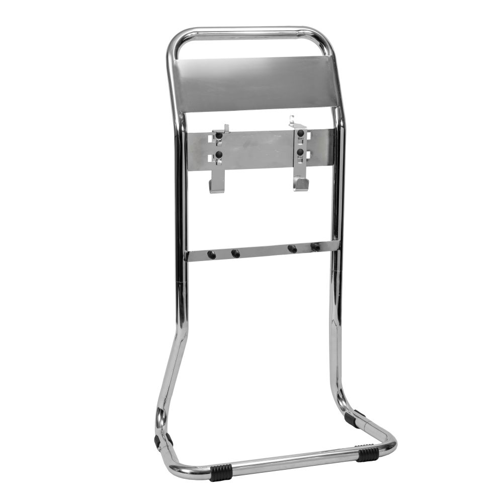 Firechief Flat-Pack Tubular Stand - Double - Chrome