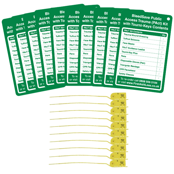 Public Access Trauma Kit Inspection Tag Pack | FirstAid4Less