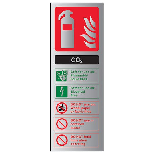 CO2 Fire Extinguisher - Aluminium Effect | Fire Extinguisher Signs ...