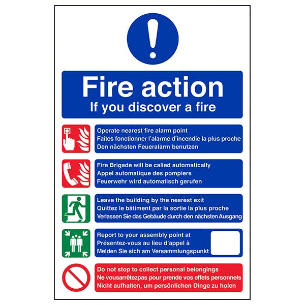 Multilingual Fire Action - If You Discover A Fire | Eureka Direct