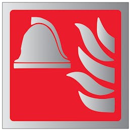 Fire Point Symbol - Aluminium Effect | Fire Equipment Signs | Fire ...