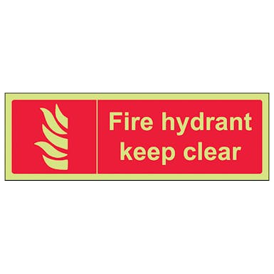 GITD Fire Hydrant Keep Clear - Landscape | Eureka Direct