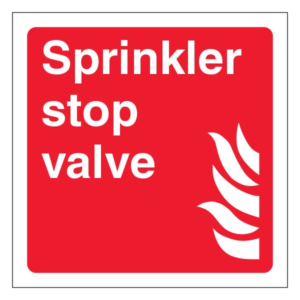 Sprinkler Stop Valve | SafetySigns4Less
