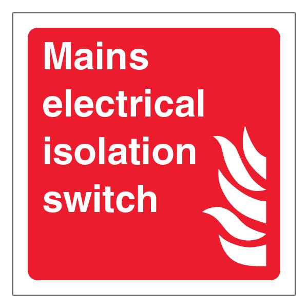 Mains Electrical Isolation Switch | SafetySigns4Less