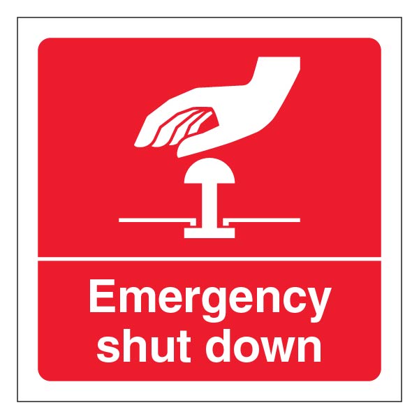 Emergency Shut Down | SafetySigns4Less