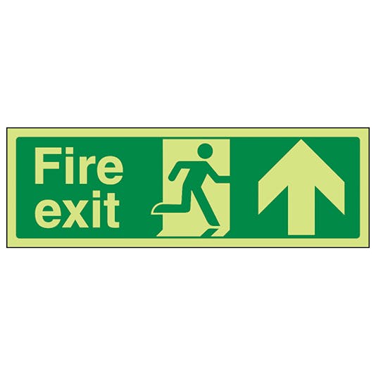 GITD Fire Exit Arrow Up | Eureka Direct