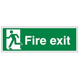 Final Fire Exit Man Left | Safety Signs 4 Less