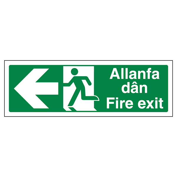 Welsh/English Fire Safety Signs | SafetySigns4Less