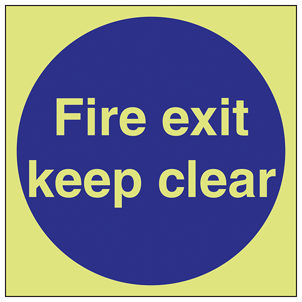 GITD Fire Exit Keep Clear | Eureka Direct