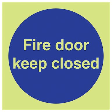 GITD Fire Door Keep Closed | Eureka Direct