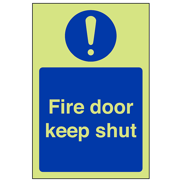 GITD Fire Door Keep Shut - Portrait | Eureka Direct