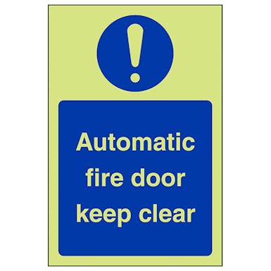 GITD Automatic Fire Door - Portrait | Eureka Direct