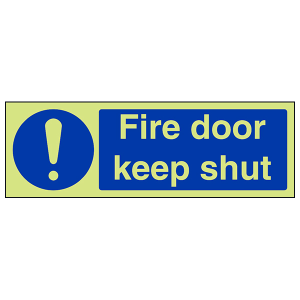 GITD Fire Door Keep Shut - Landscape | Eureka Direct