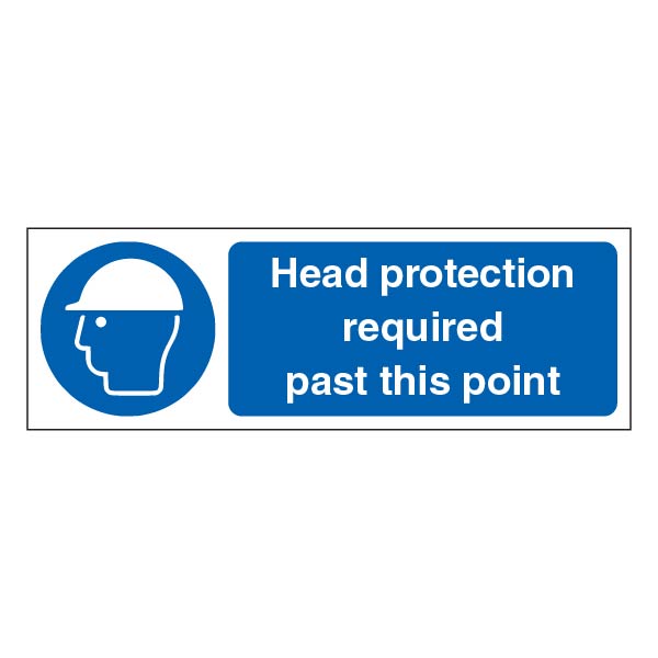 Head Protection Required Past This Point | SafetySigns4Less
