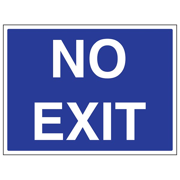 No Exit - Large Landscape | Traffic and Parking Signs | Reflective ...