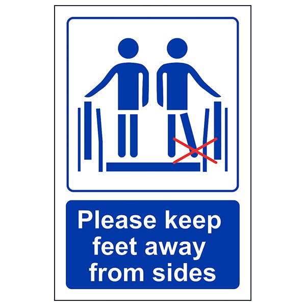 Keep Feet Away From Sides - Portrait | Safety Signs 4 Less