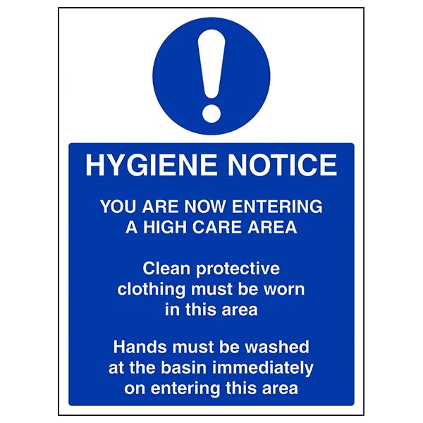Hygiene Notice - Portrait | Safety Signs 4 Less