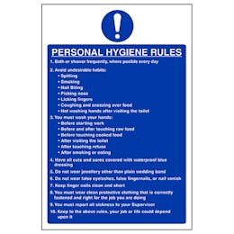 Personal Hygiene Rules | Hygiene Signs | Signs, Posters & Wallcharts ...