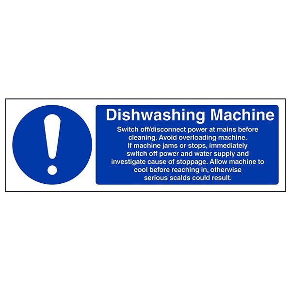 Dishwashing Machine - Landscape | Safety Signs 4 Less
