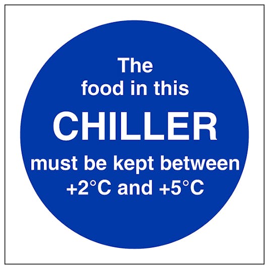 The Food In This Chiller | Safety Signs 4 Less