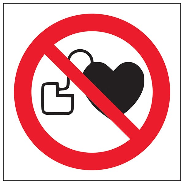 No Pacemakers Symbol | Safety Signs 4 Less