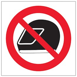 No Helmets Symbol | Safety Signs 4 Less