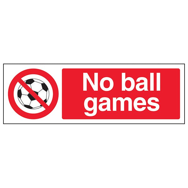 No Ball Games - Landscape | Safety Signs 4 Less