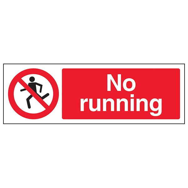 No Running - Landscape | Safety Signs 4 Less