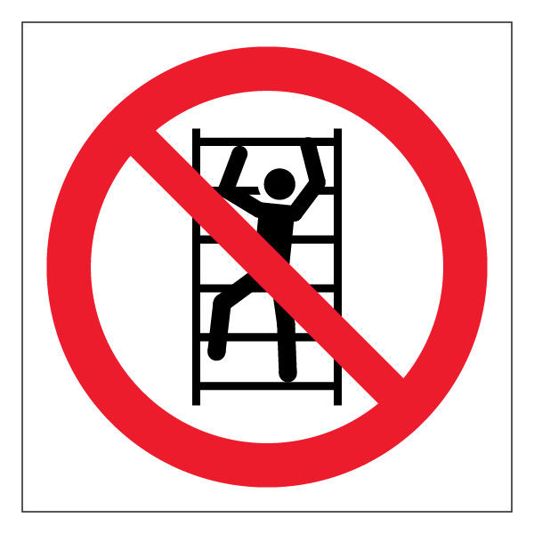 Do Not Climb on Racking sign from SafetySigns4Less
