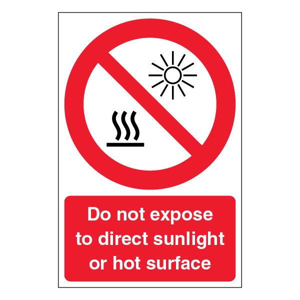 Do not Expose to Direct Sunlight sign from SafetySigns4Less