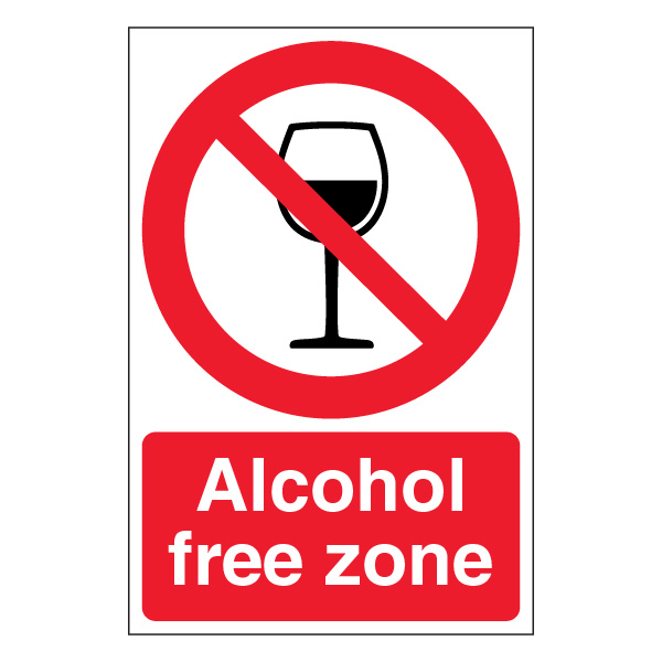 Alcohol Free Zone sign from SafetySigns4Less