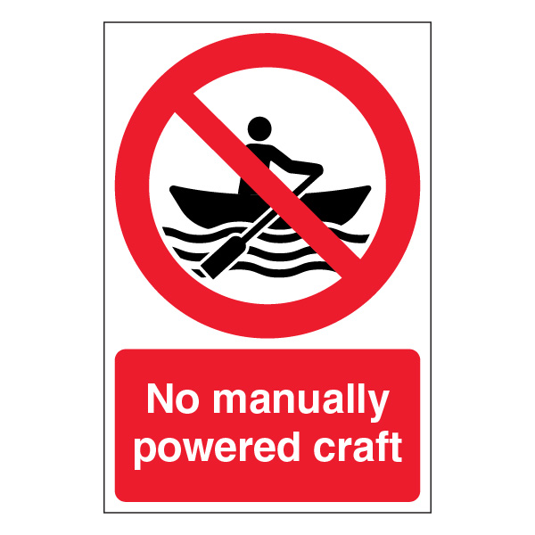 No Manually Powered Craft sign from SafetySigns4Less