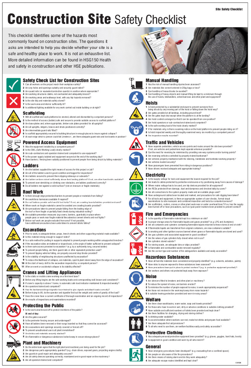 Construction Site Safety Checklist