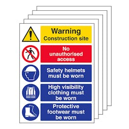 5-Pack High Visibility | Safety Signs 4 Less