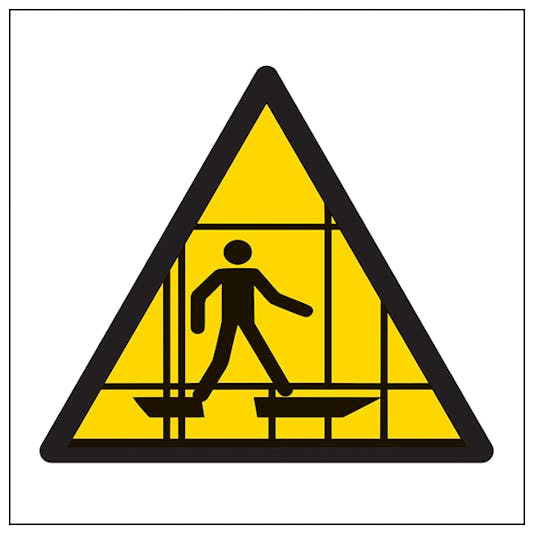 Warning Scaffolding Symbol | Safety Signs 4 Less