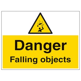 Danger Falling Objects - Large Landscape | Hazard Signs | Safety Signs ...