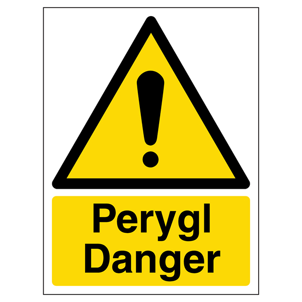 Welsh/English - Danger | SafetySigns4Less