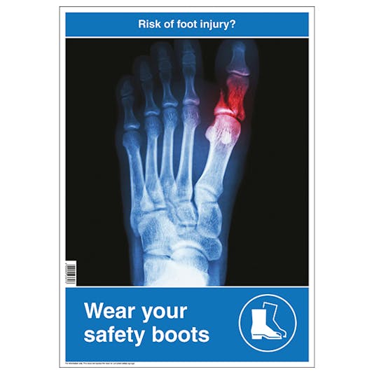 Risk Of Foot Injury Poster | Safety Posters | First Aid Posters ...