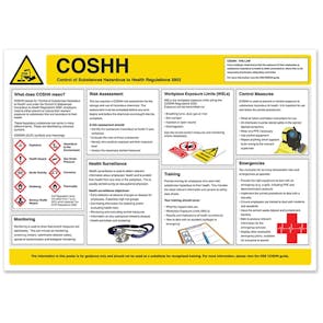 COSHH Safety Poster | Safety Posters | First Aid Posters | Notices ...