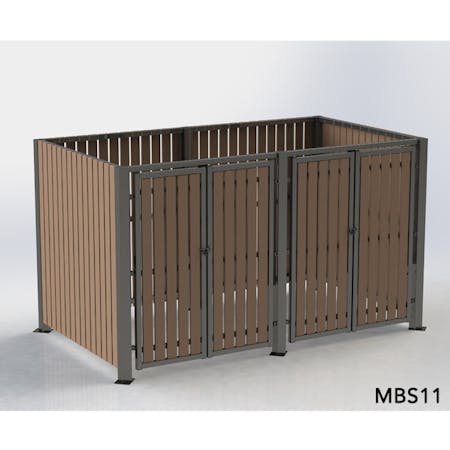 Multipurpose Storage Shelter - Recycled Plastic Cladding - Without Roof
