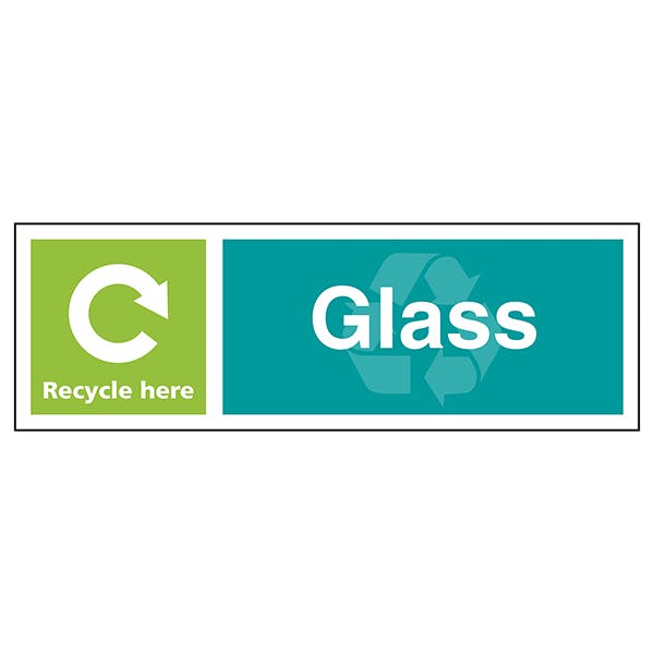 Glass Recycle Here | Waste Signs | Recycling Signs | Nobutts