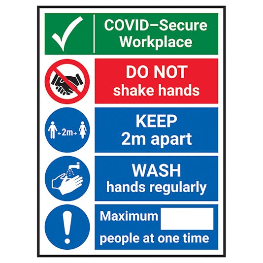 COVID-Secure Workplace - Do Not Shake/Wash Hands | Infection Control ...