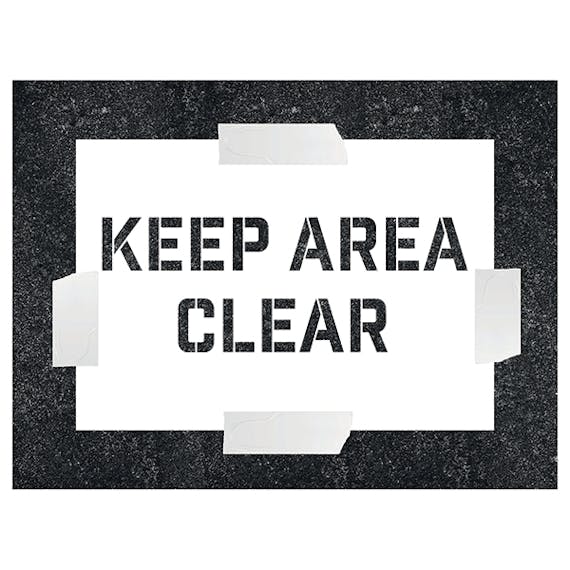 Keep Area Clear Stencil