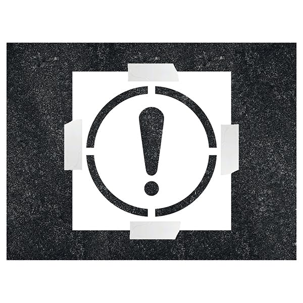 Exclamation Mark Stencil