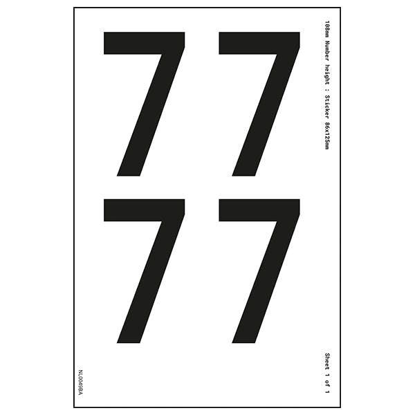White Self Adhesive 7 Labels | Warehouse Numbers & Letters