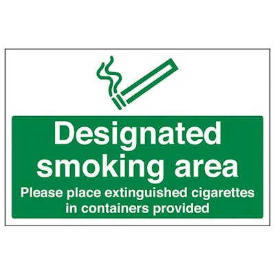 Designated Smoking Area - Extinguished Cigarettes |Eco-Friendly Safety ...