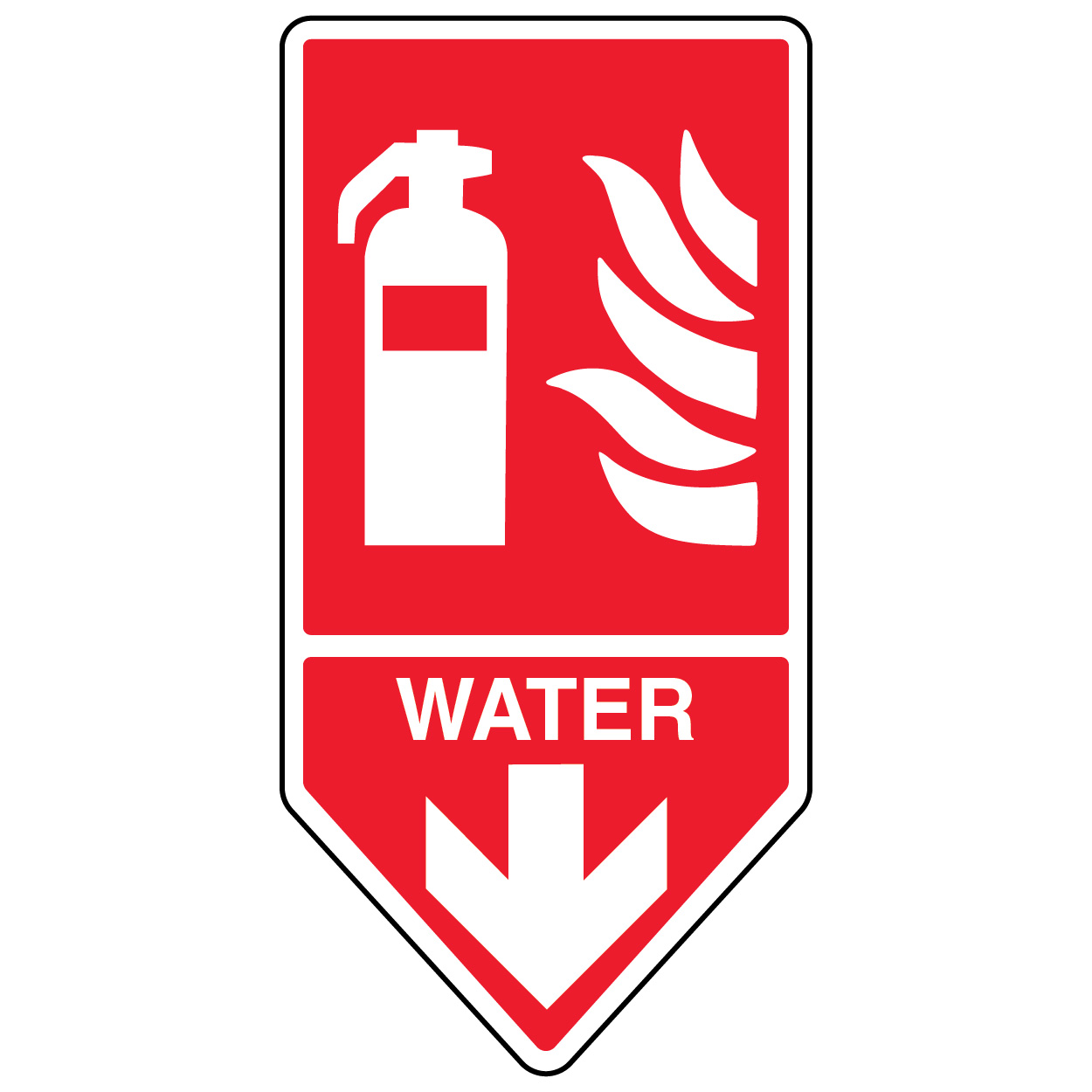 Water Fire Extinguisher - Shaped Sign | VSafety