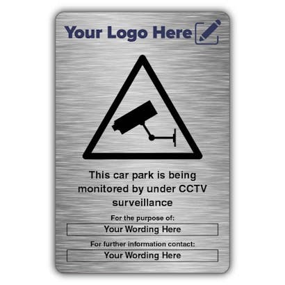 Custom - Black CCTV Triangle - Your Logo Here Sign | Your Logo Here ...