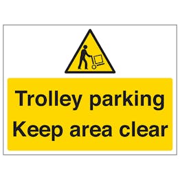 Trolley Parking, Keep Area Clear | Traffic and Parking Signs | Traffic ...