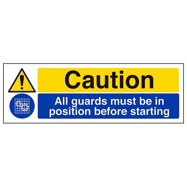 Caution All Guards Must Be In Position Before Starting - Landscape ...